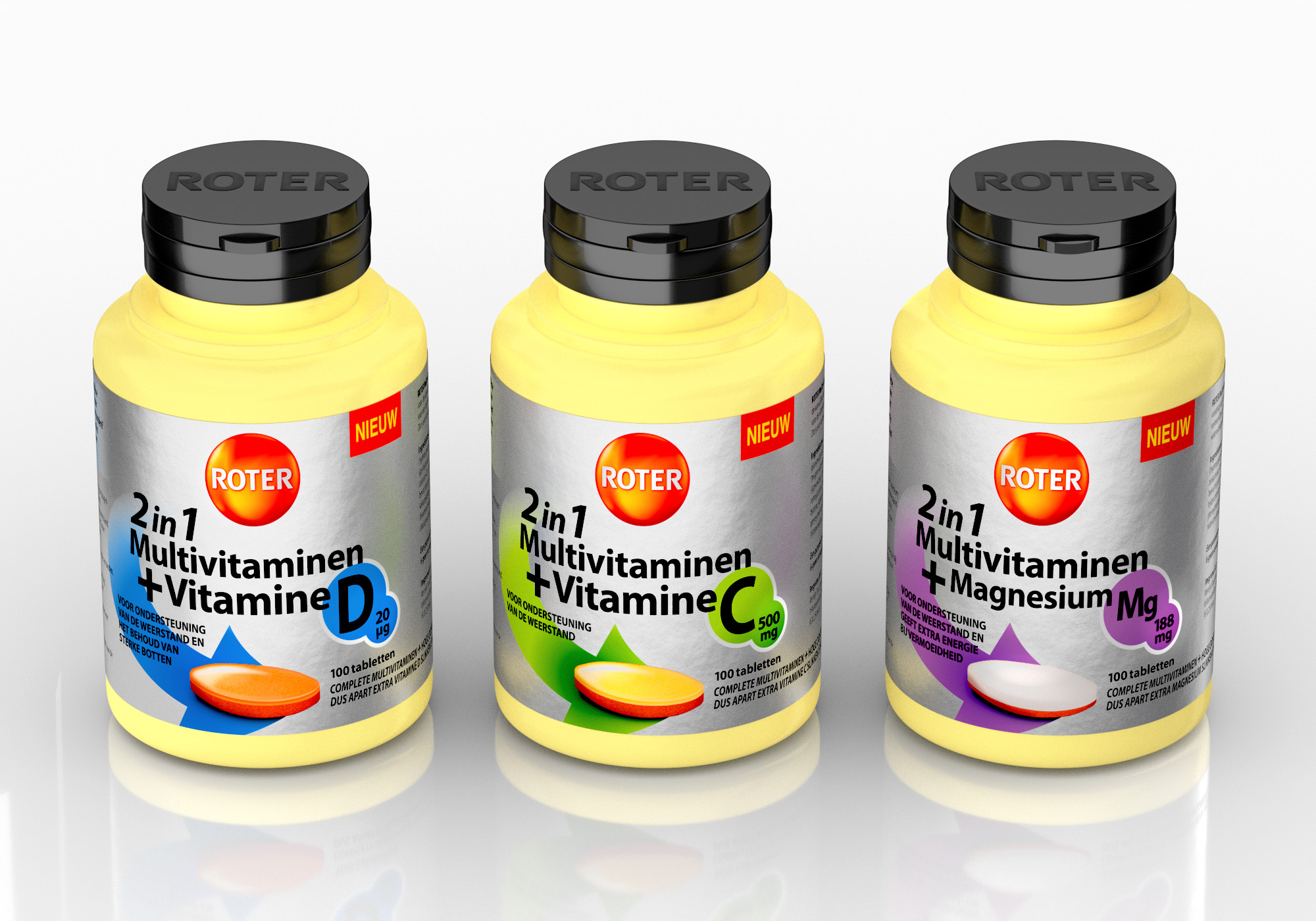 Nieuwe multivitamine Roter door nu:amsterdam | MarketingTribune Design