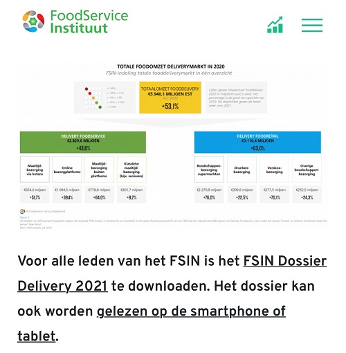 FSIN: Fooddelivery Nederland groeit extreem | MarketingTribune Food en ...