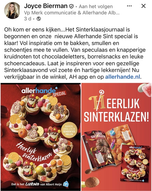 Albert Heijn viert komst Sint met nieuwe actie | MarketingTribune Food ...